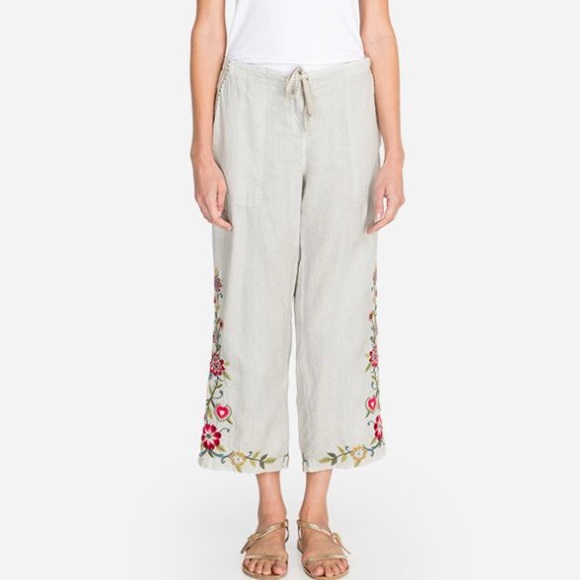 Johnny Was | Pants & Jumpsuits | Johnny Was Hulda Linen Pant In Sand M ...